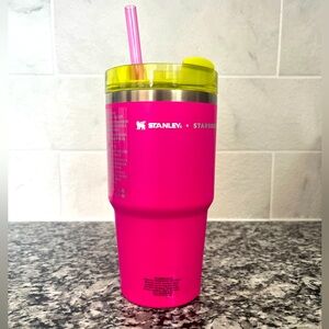 Starbucks | Accessories | Nwt Starbucks X Stanley Quencher Neon Pink ...